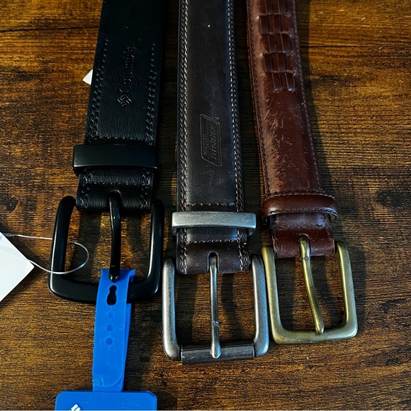 Columbia | Accessories | Last Chance Bundle Set Of Mens Leather Belts ...